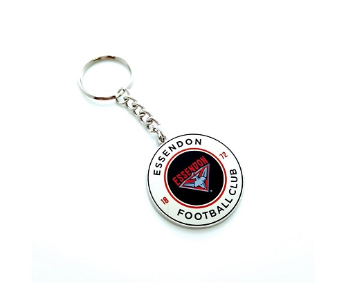 Essendon Bombers Keyring – Round Metal Logo – Whateva Sports
