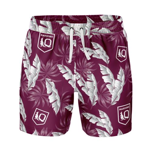QLD Maroons Mens Volley Shorts – Paradise – Whateva Sports