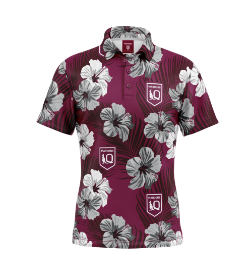 QLD Maroons Mens Golf Polo – Aloha – Whateva Sports