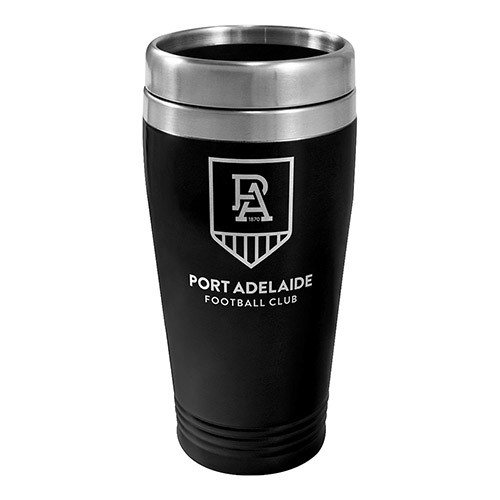 Port Adelaide Power Travel Mug – Stainless Steel – Whateva Sports