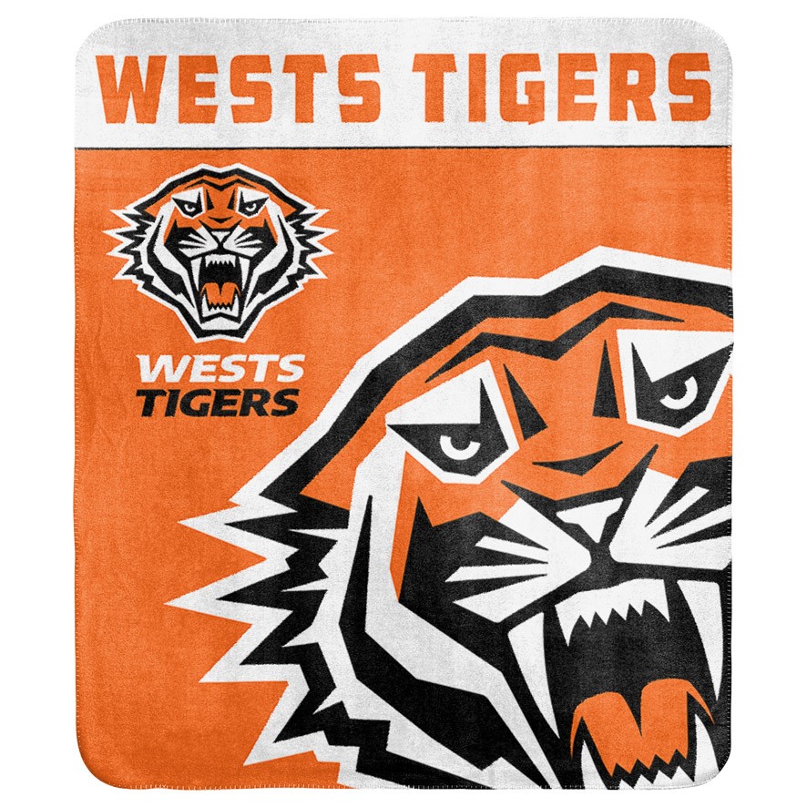 West Tigers Fleece Throw Rug – Whateva Sports