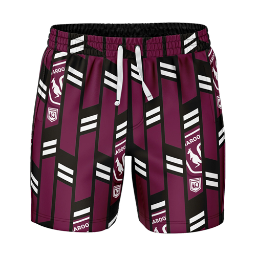 QLD Maroons Mens Volley Swim Shorts – Riviera – Whateva Sports