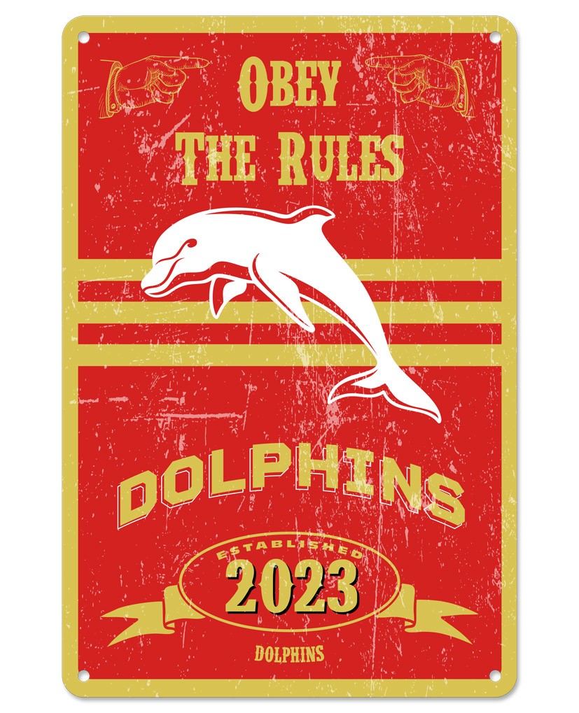 Dolphins Retro Metal Sign – Whateva Sports